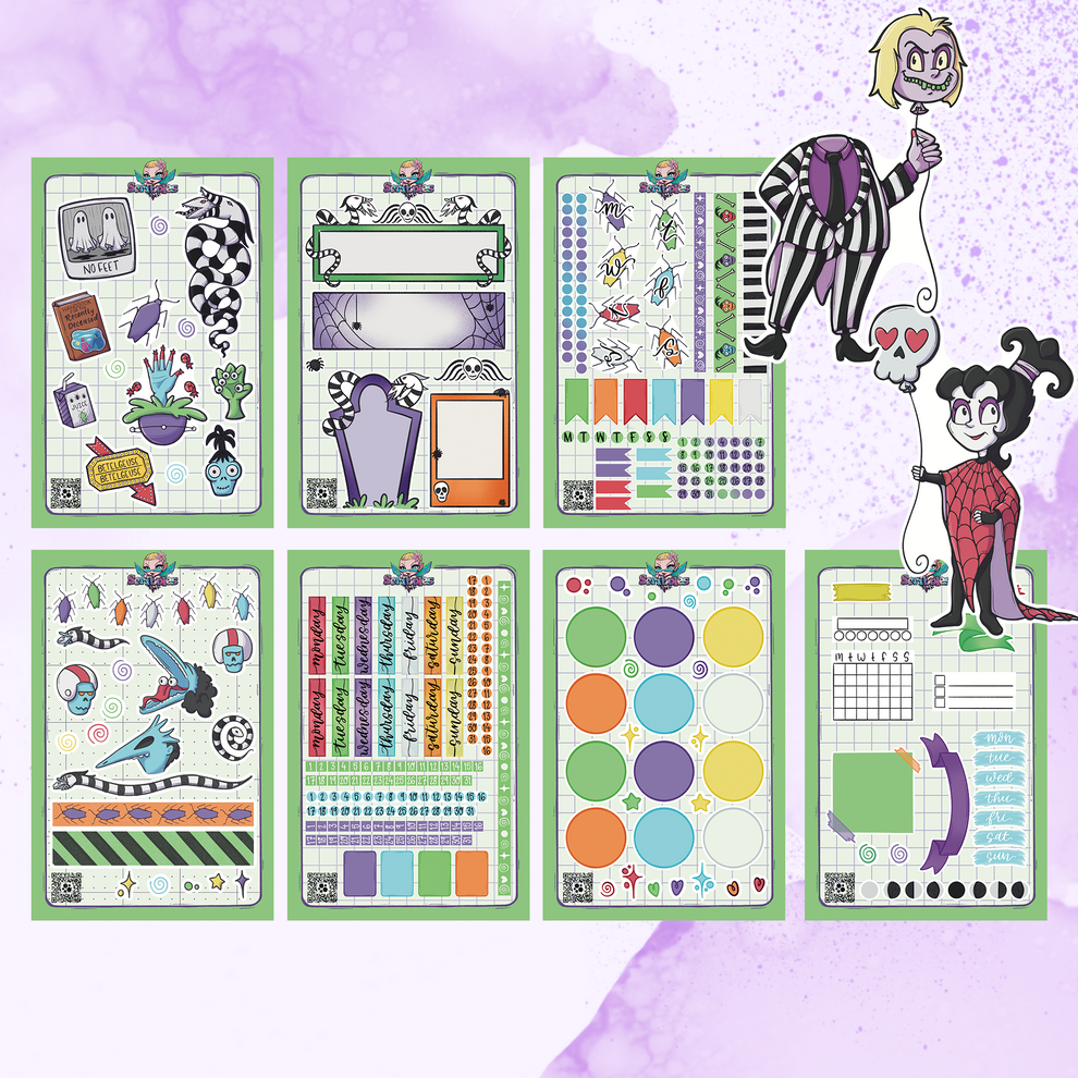 Beetlejuice Sticker Sheet Collection – Eclectic Scribbles