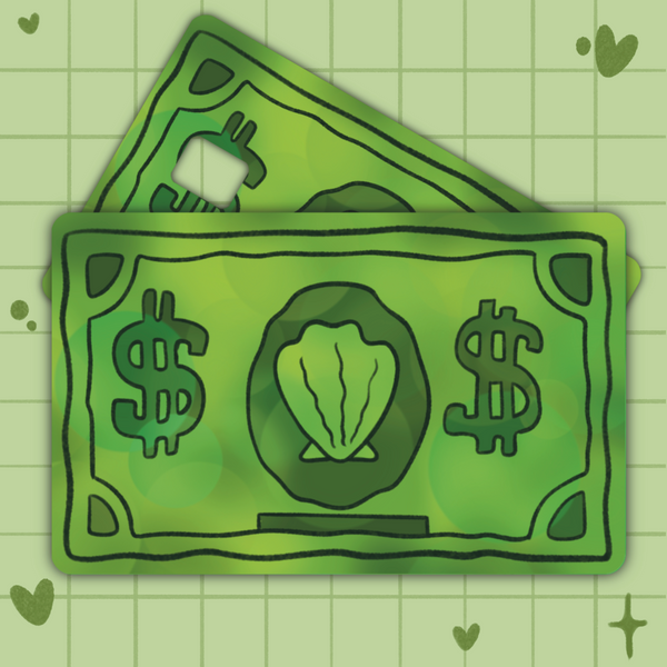 Spongebob Money Wacky Bucks Credit Card Cover Sticker – Eclectic Scribbles