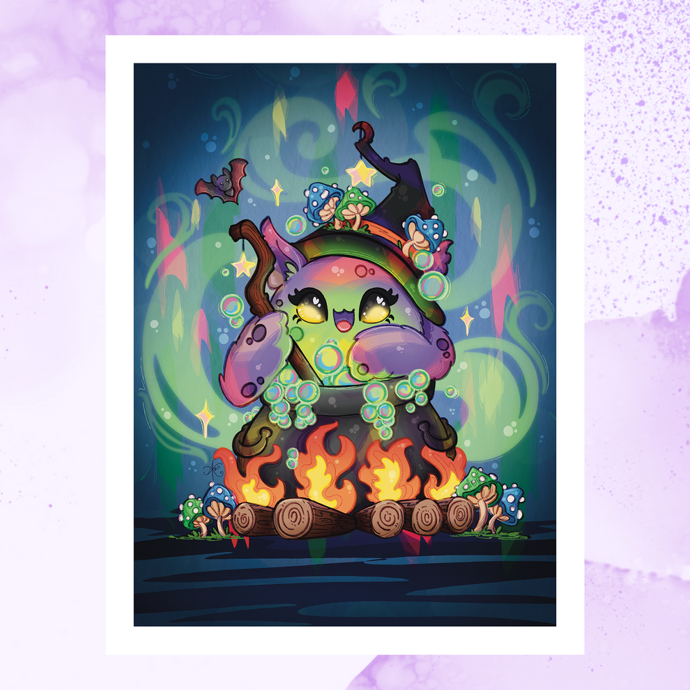 Cauldron Monster Print – Eclectic Scribbles