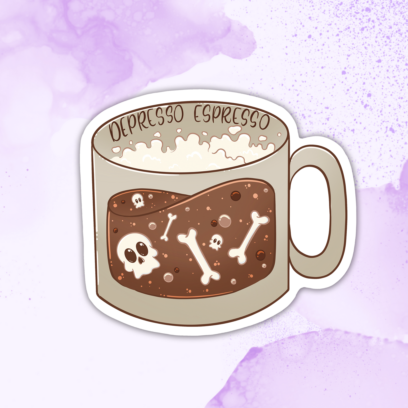 Depresso Espresso Sticker – Eclectic Scribbles