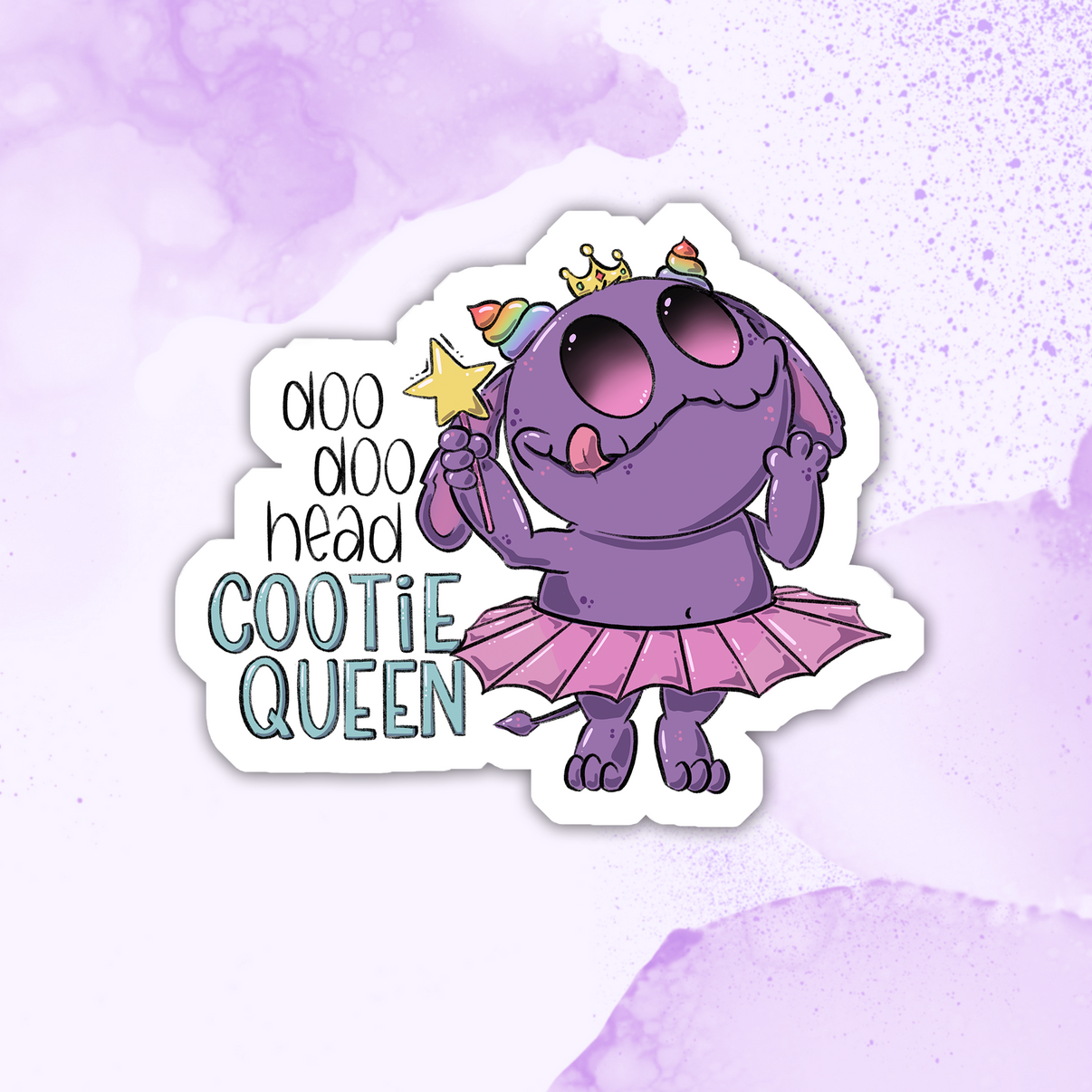 Doo Doo Head Cootie Queen Sticker – Eclectic Scribbles
